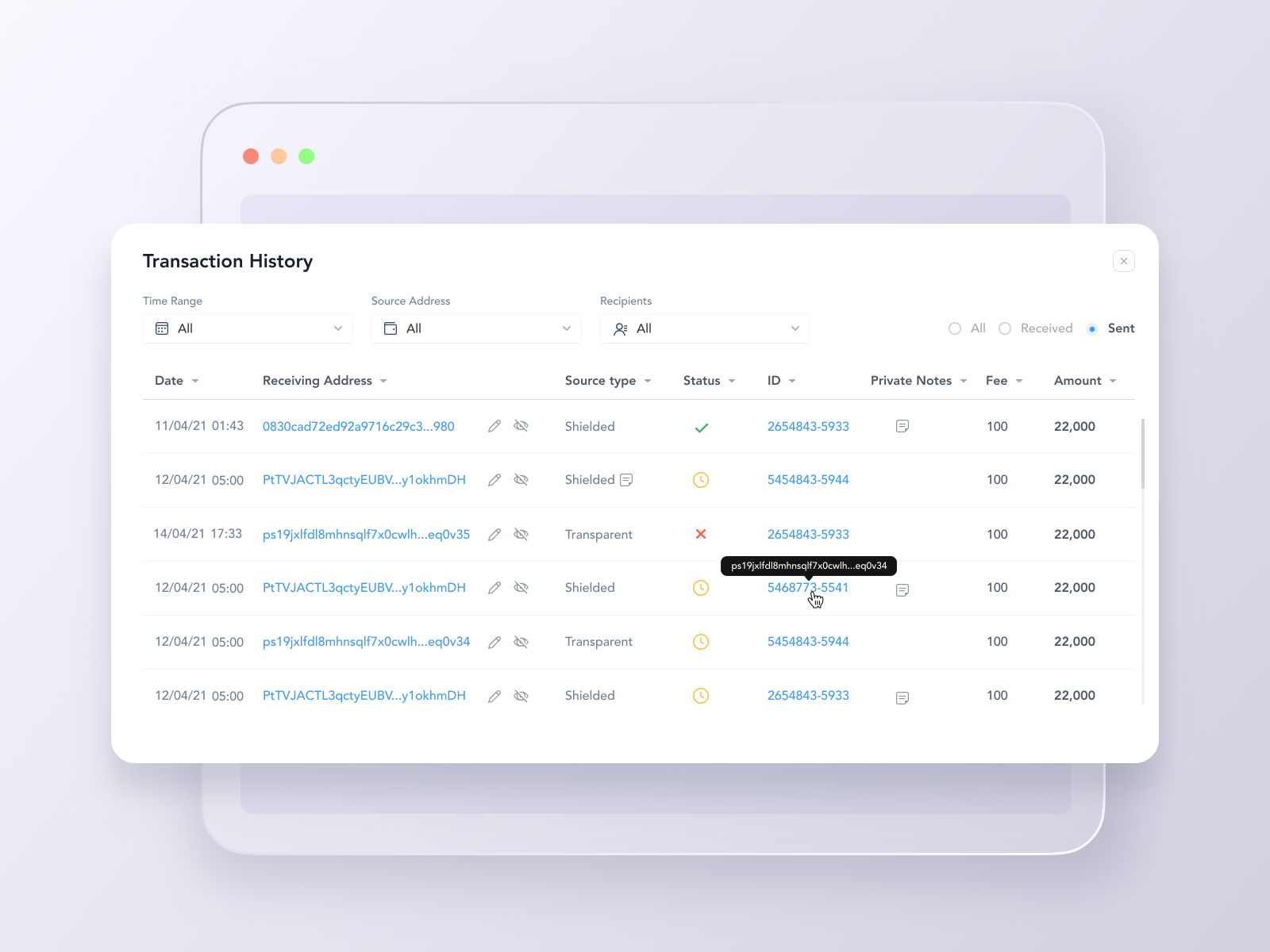 Transaction History by Sergushkin.com for Sergushkin.com on Dribbble
