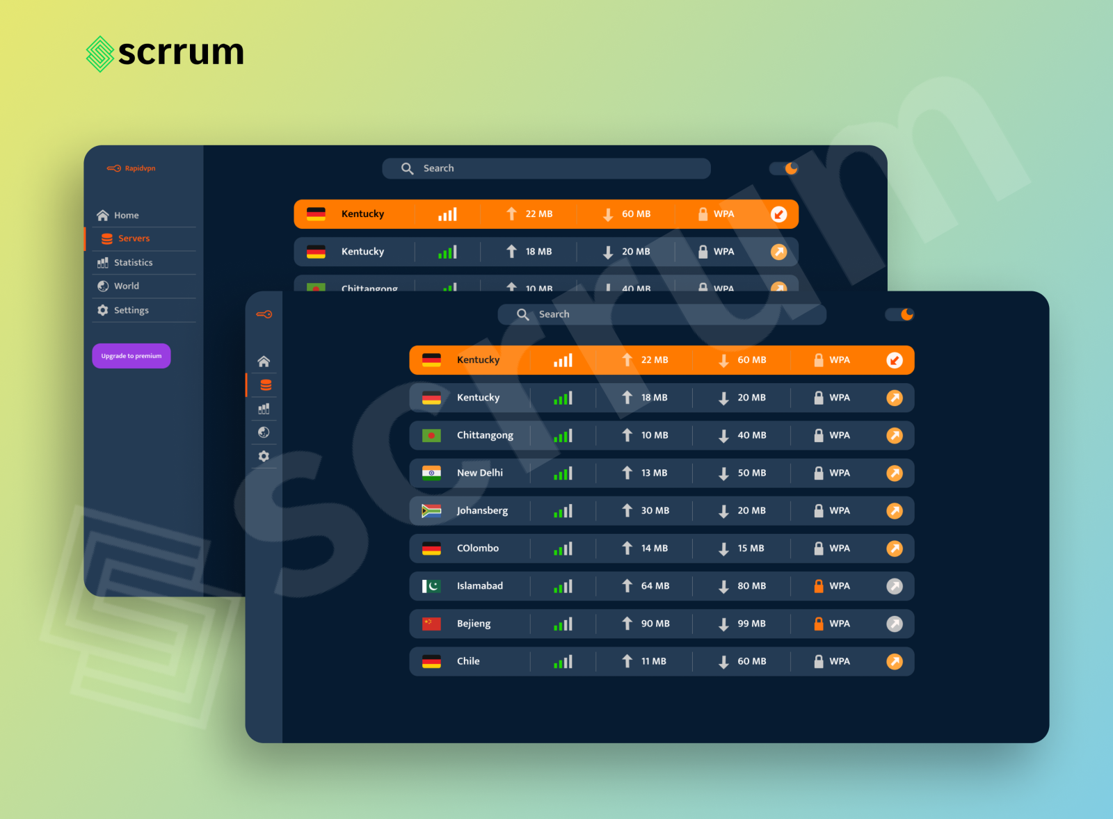 Rapidvpn website by Scrrum Labs on Dribbble
