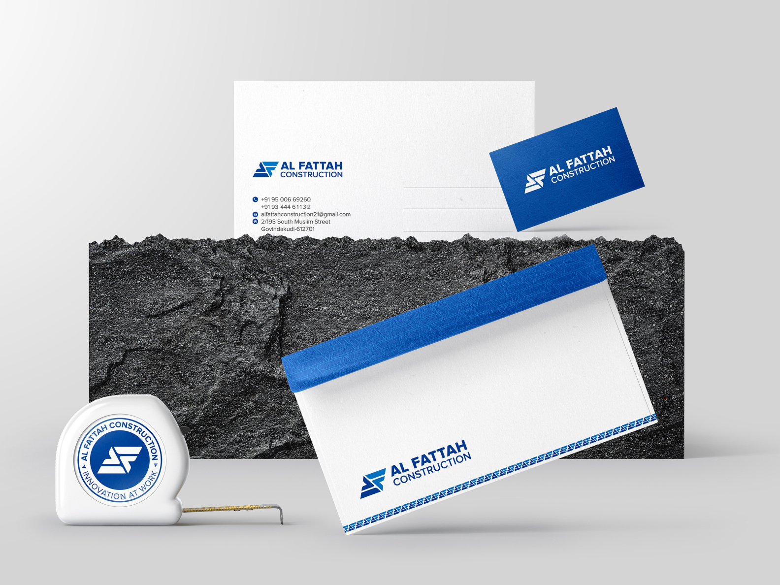 Al Fattah Construction Stationery Branding by Thoufiq on Dribbble