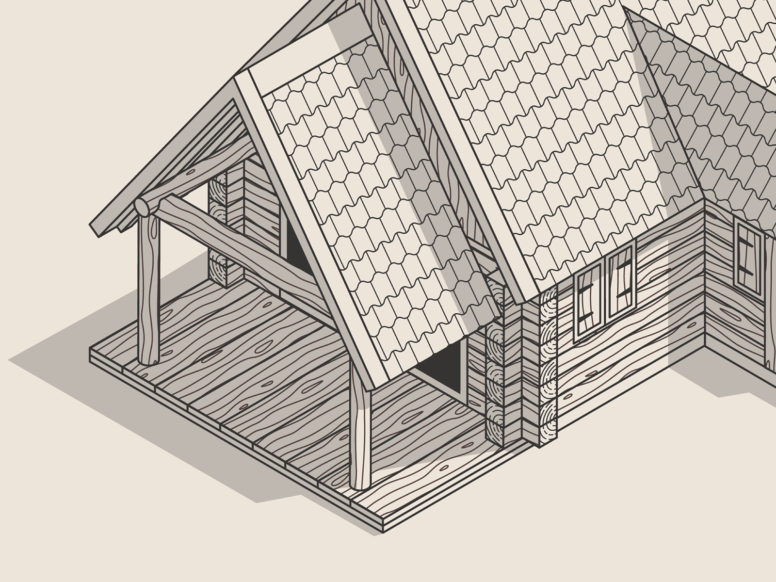 Isometric Drawing House