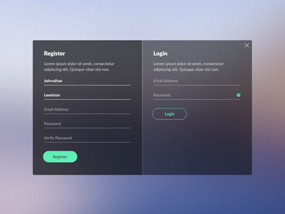 Free Login Modal PSD by Deeziner.com on Dribbble