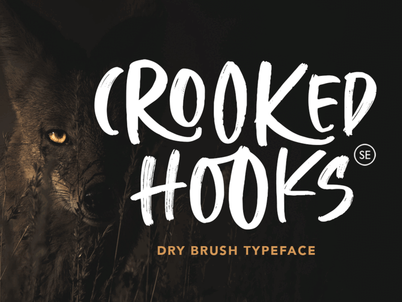 Crooked Hooks – Dry Brush Font by Sarid Ezra on Dribbble
