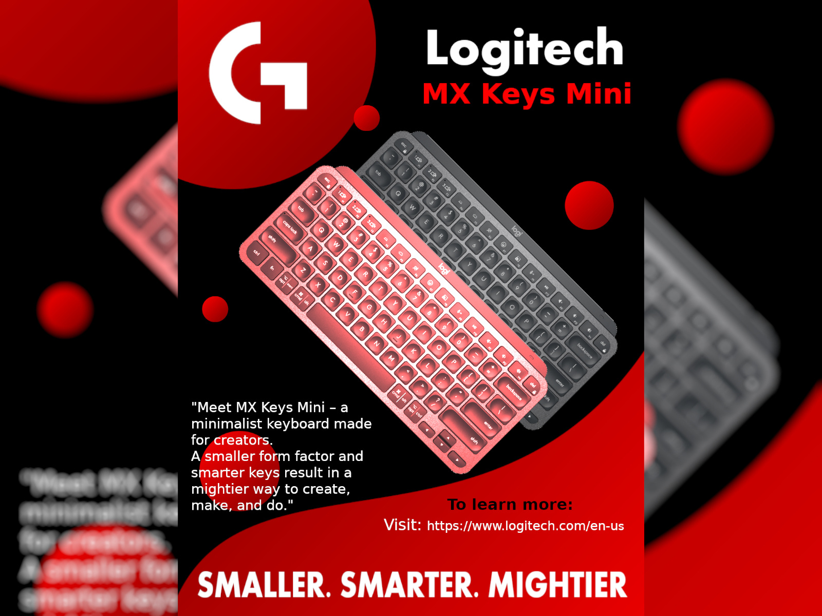 Logitech MX Keys Mini Poster Design by Arnab Bose on Dribbble