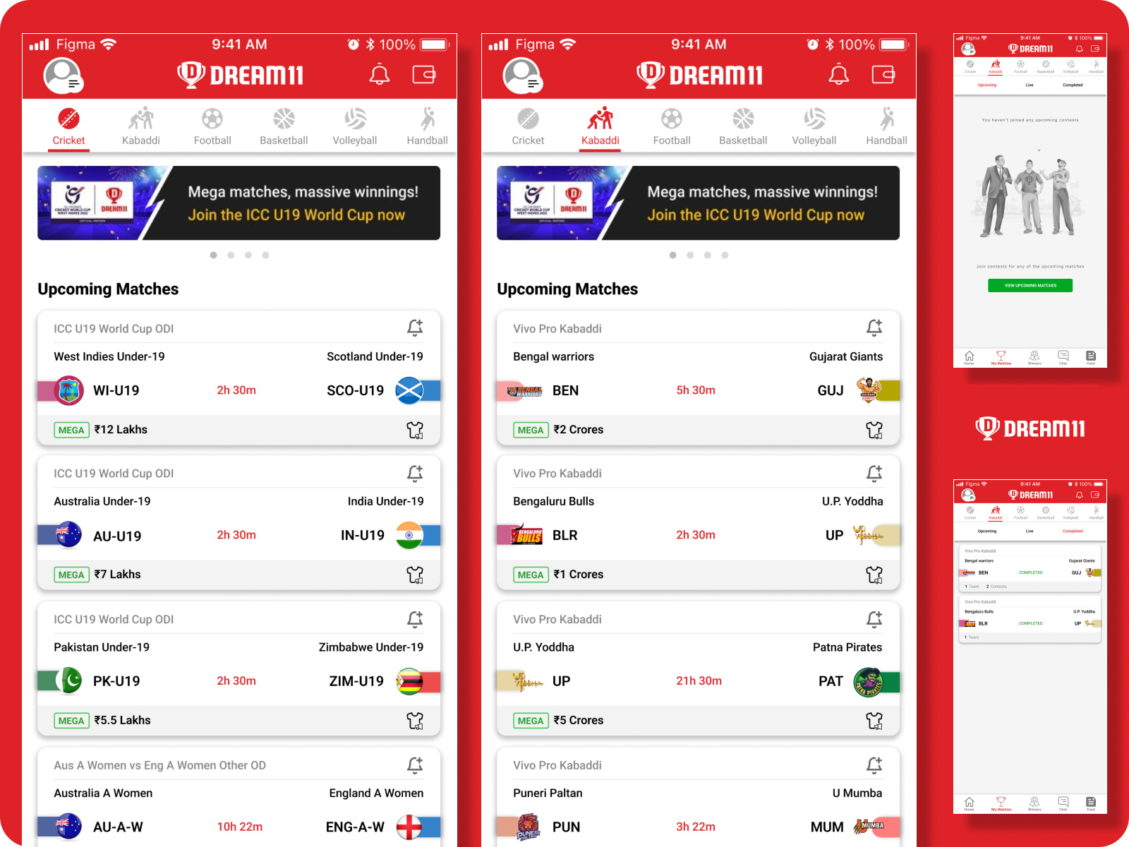 Dream11 UI/UX design by Karan singh on Dribbble