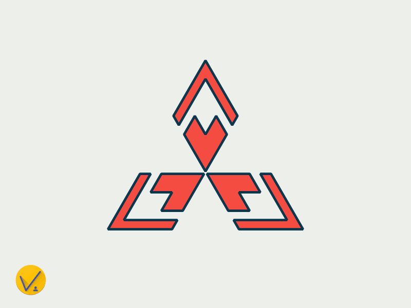 Triangle logo #1 process by vanntile on Dribbble