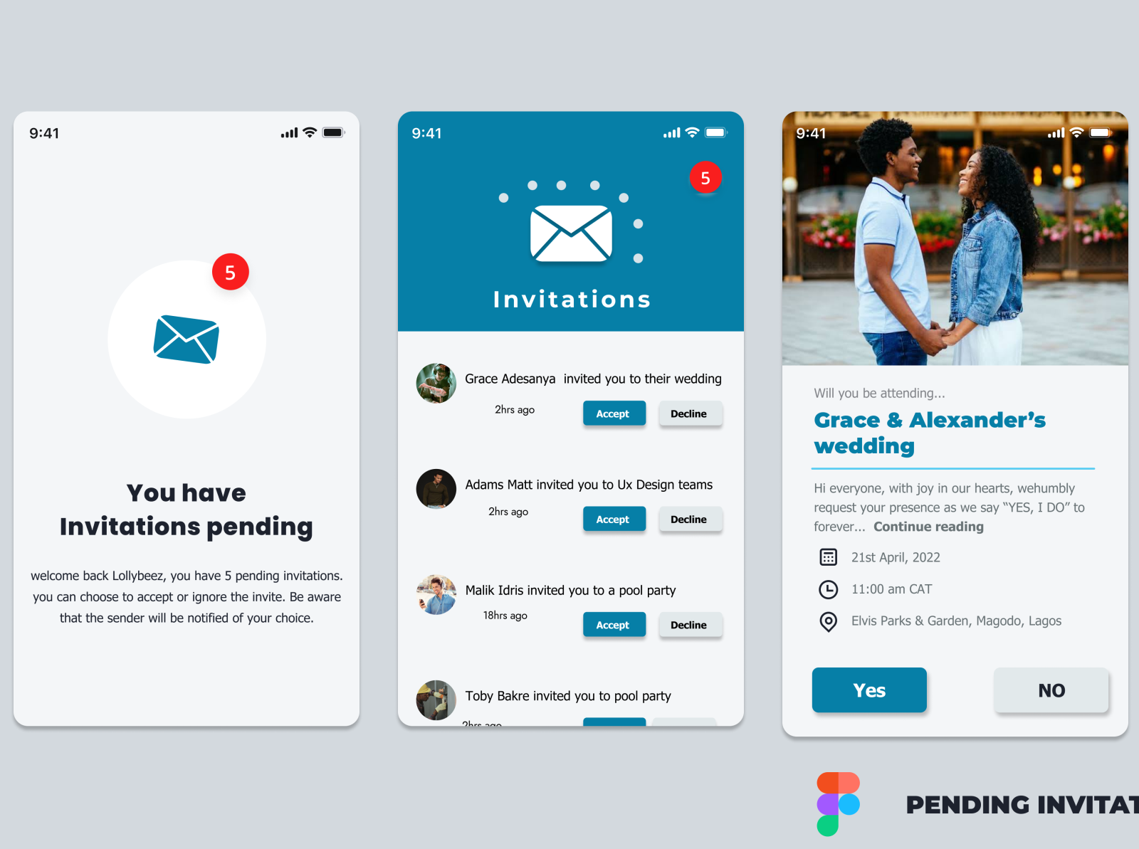pending invitation by Solagbade Omolola O. on Dribbble