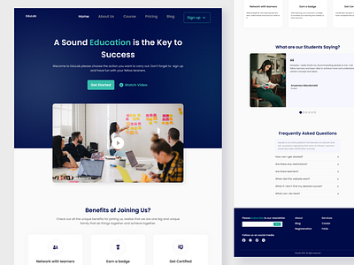 Educational Landing Page by Anyanwu MacDonald Chibuike on Dribbble