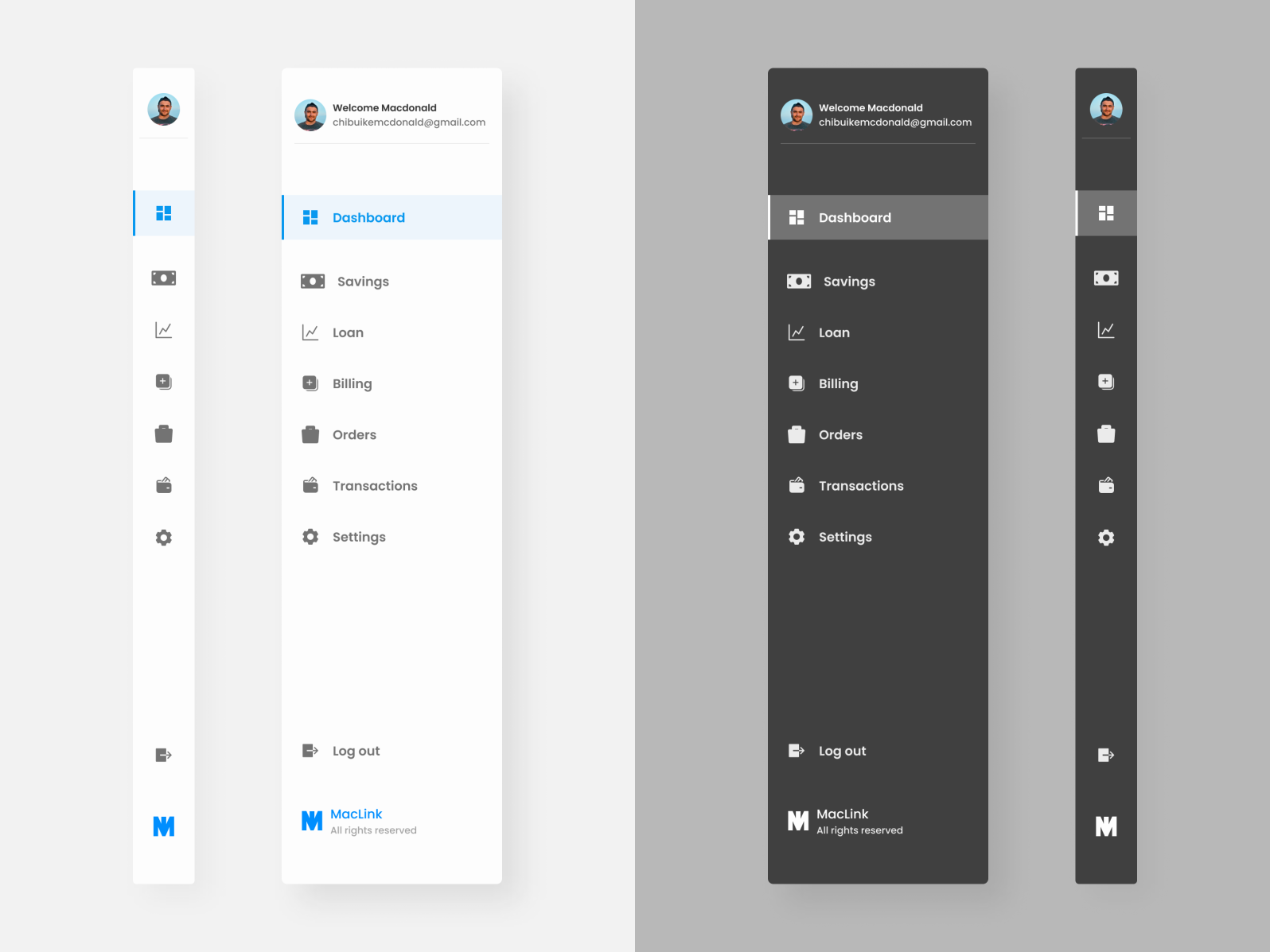 Navigation bar Light & Dark modes by Macdonald Anyanwu on Dribbble