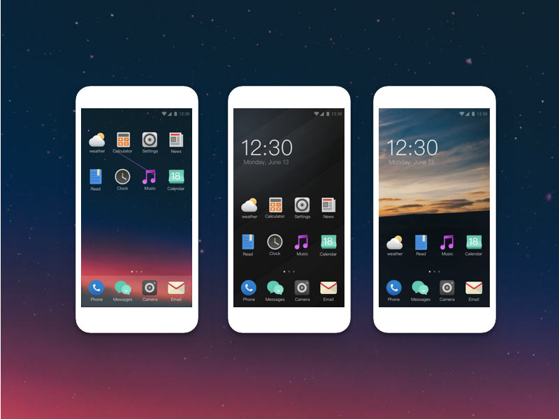 Mobile theme design 4 by will on Dribbble