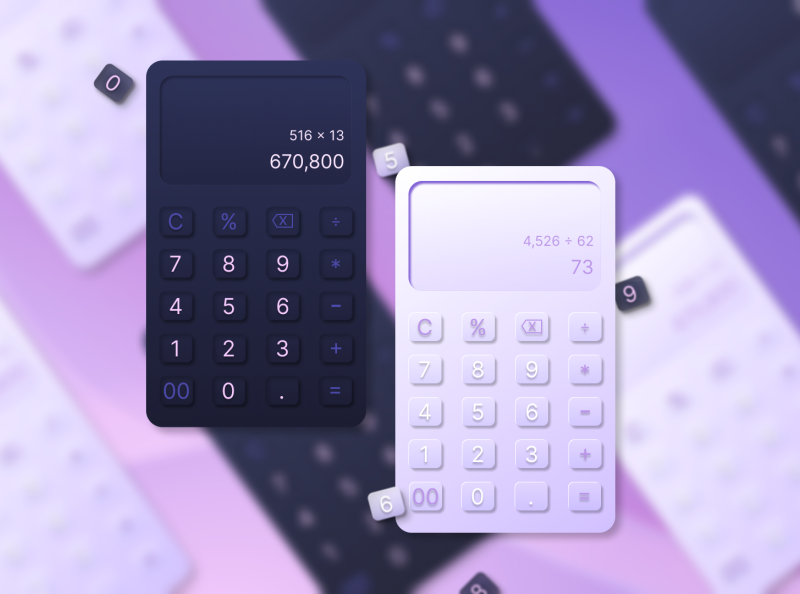 Calculator User Interface design by Rana Lokeswar Rao on Dribbble