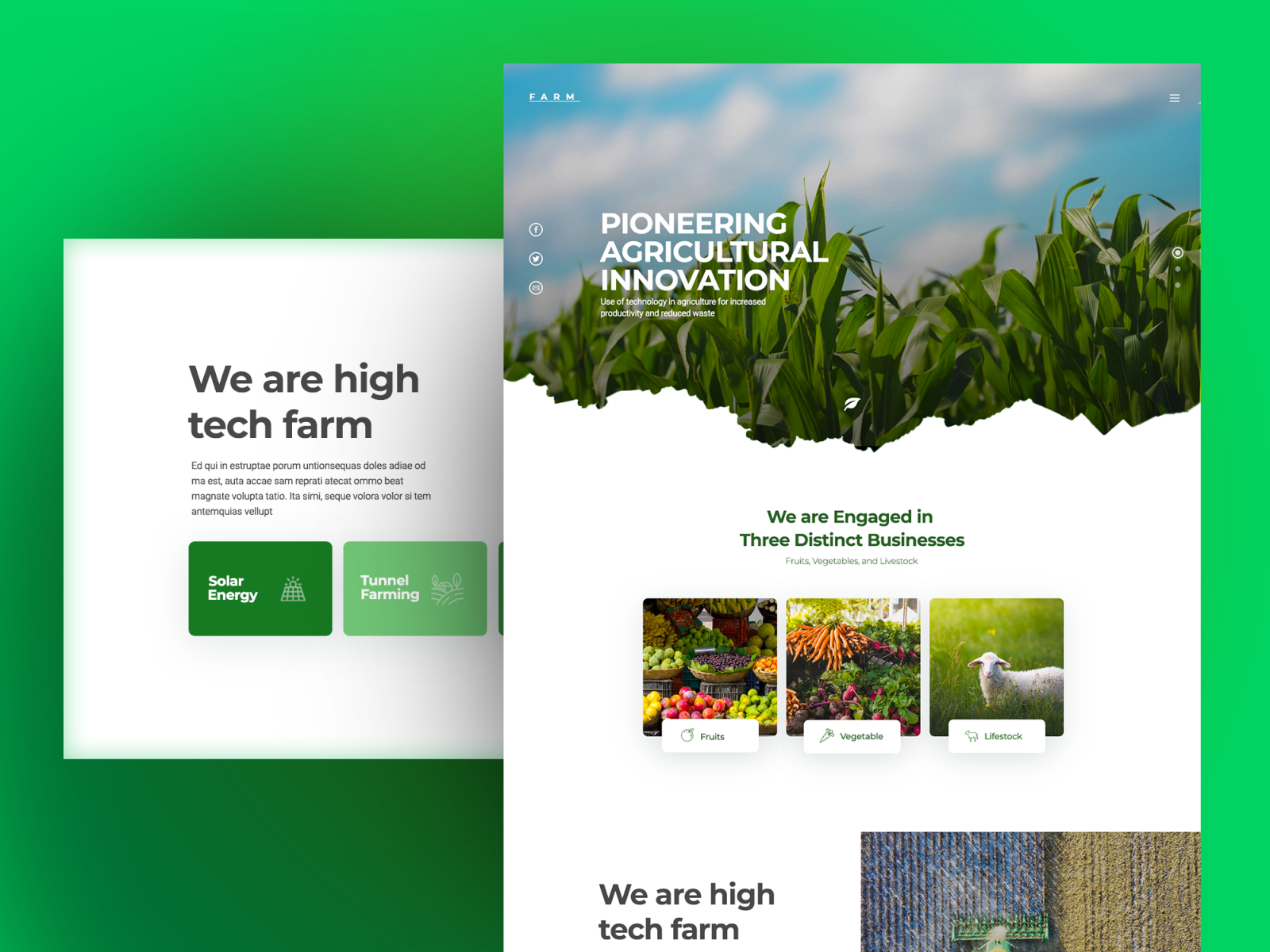 Innovative Farm Web design by Shafaq Adil Taimoor on Dribbble