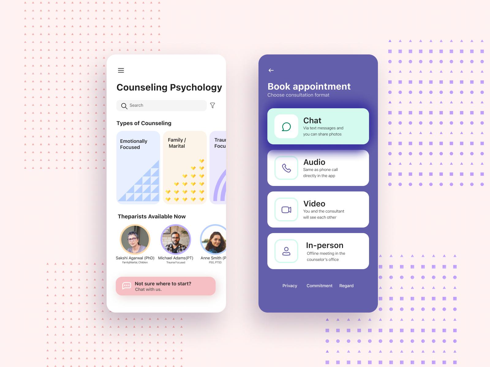 Counseling Booking App by Nazeli on Dribbble
