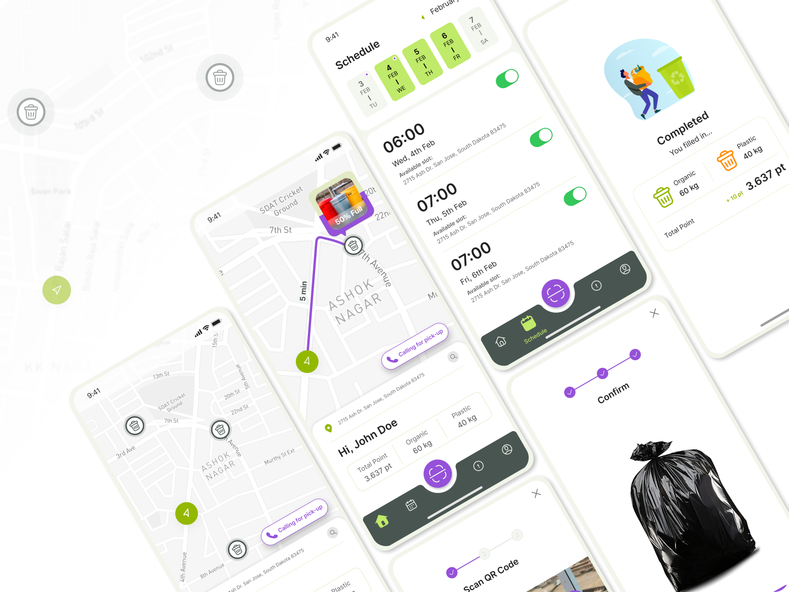 smart waste app by Haii on Dribbble