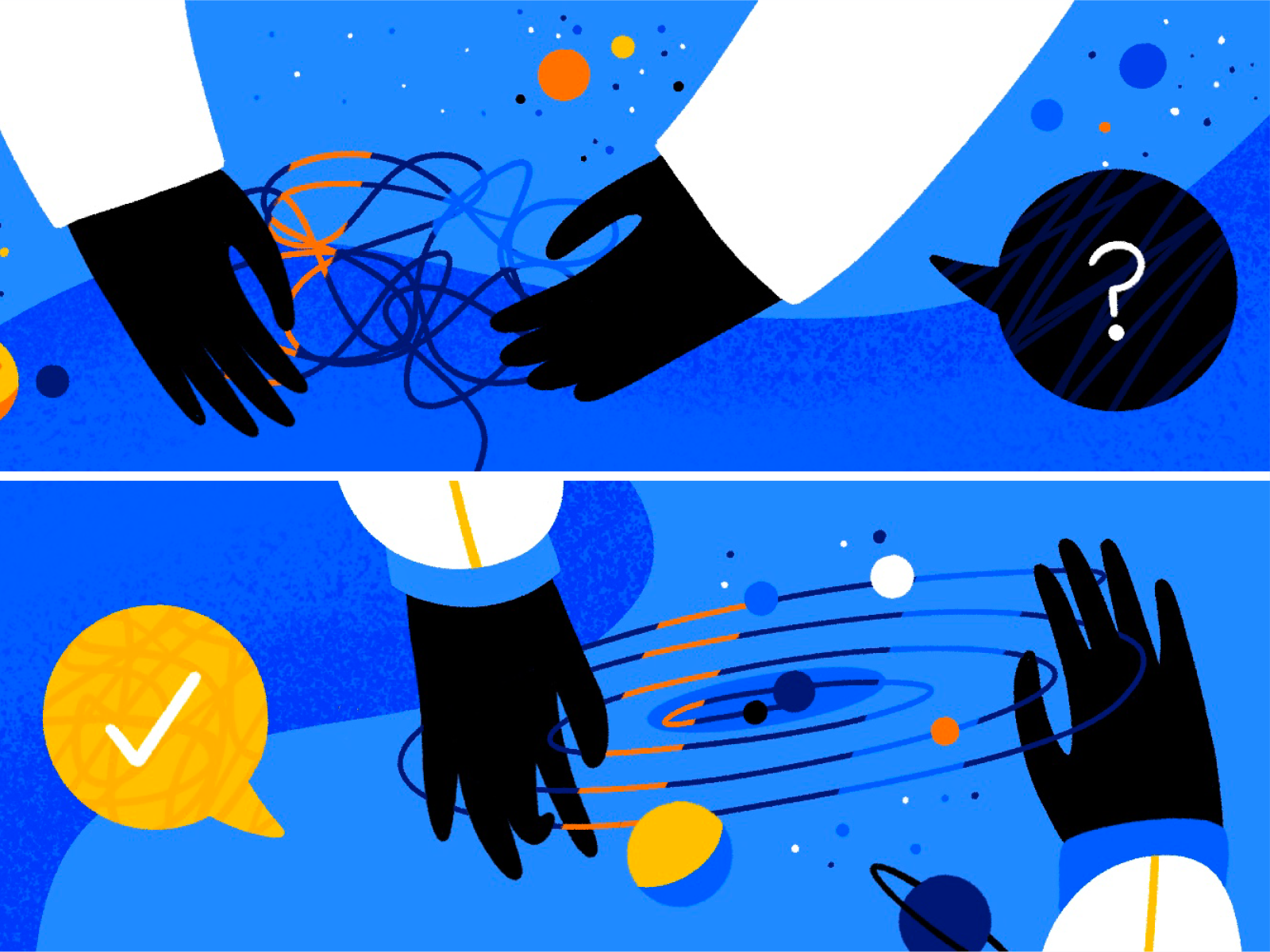 untangling a galaxy by studiokat on Dribbble