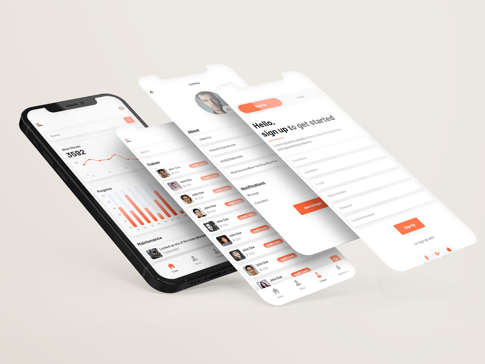 Gym Trainer App by UI/UX Castel on Dribbble