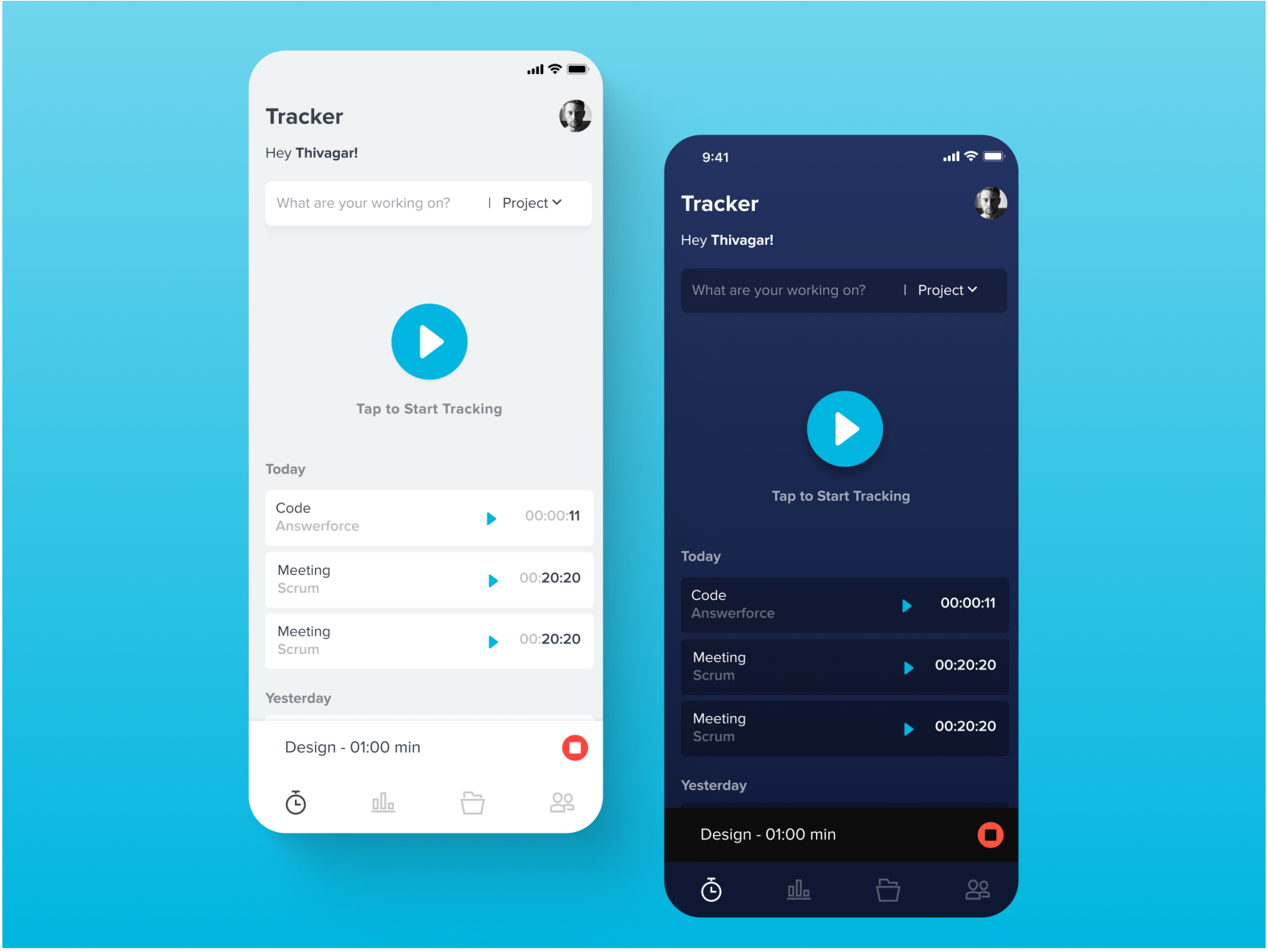 Tracking App by Thivagar Natesh on Dribbble