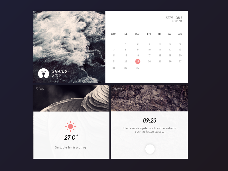 Snail calendar by Maopeng on Dribbble