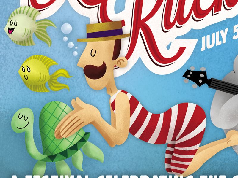 River Ruckus 2014 Poster Illustration by Andy Gattis on Dribbble
