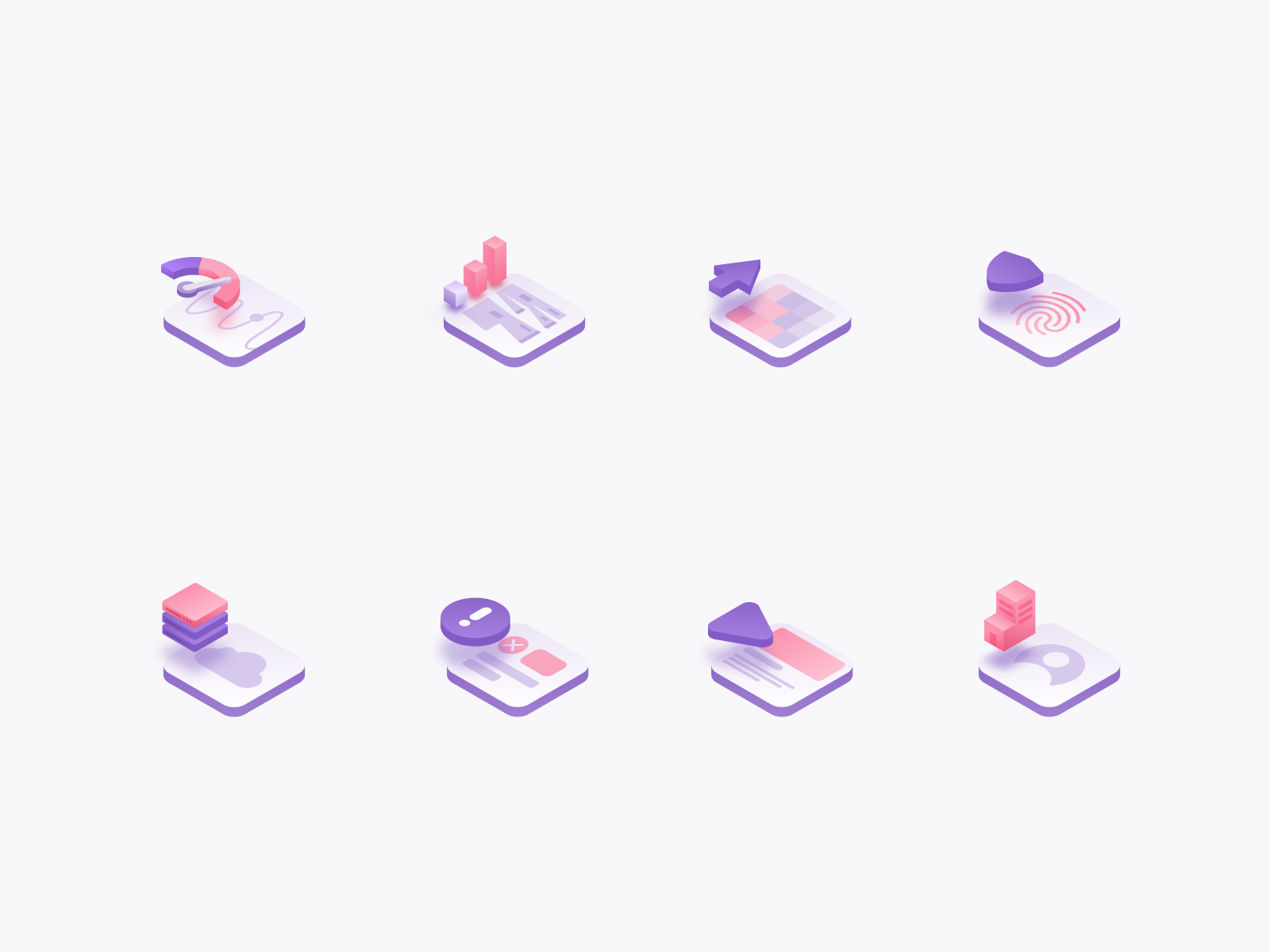 Isometric Icons by Ted Kulakevich for Kulak on Dribbble