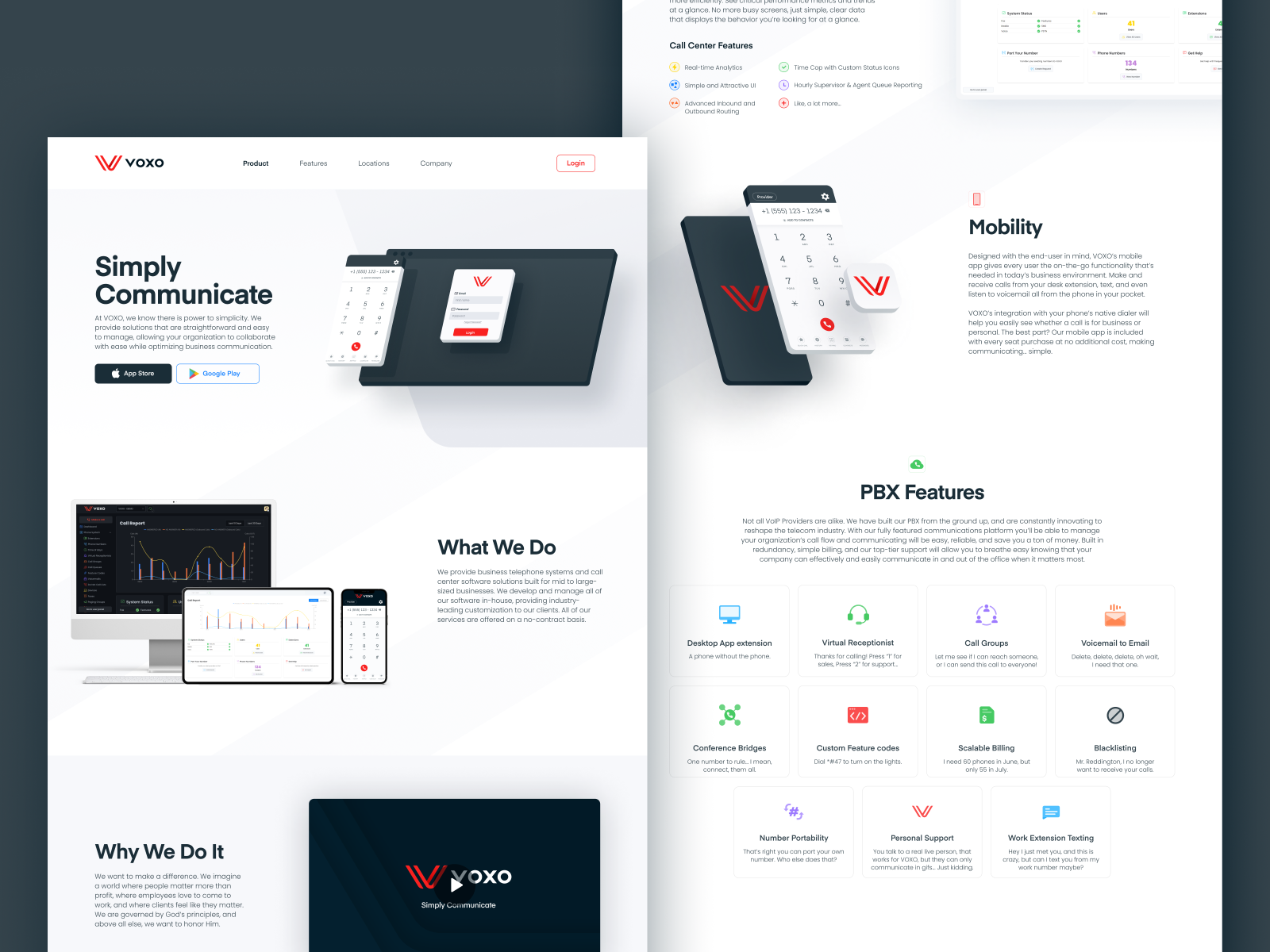 VOXO Web Design by Ted Kulakevich for Kulak on Dribbble