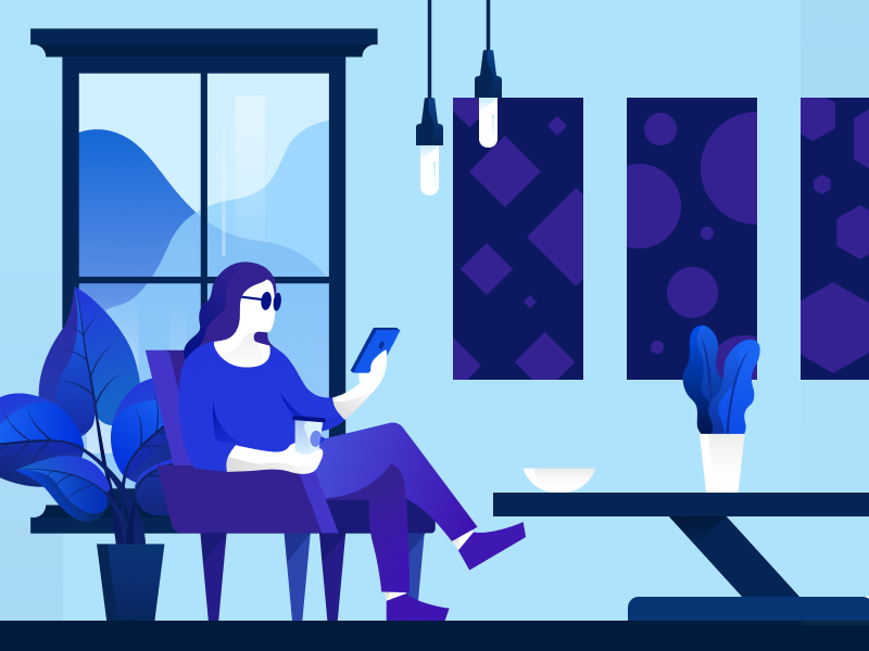 Girl Chilling by Ted Kulakevich on Dribbble