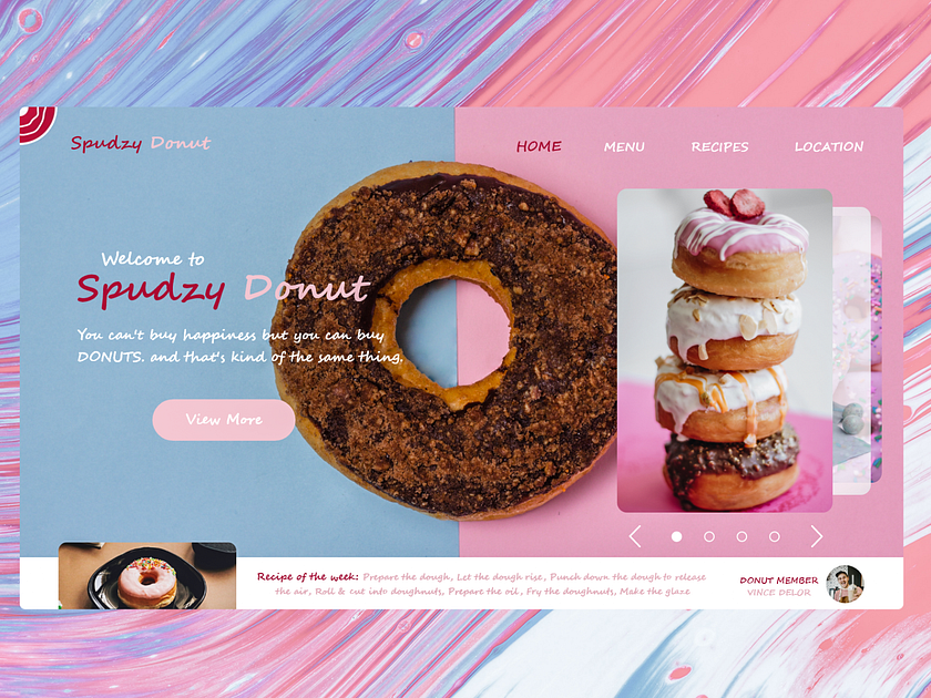 Donut UI Concept designs, themes, templates and downloadable graphic ...