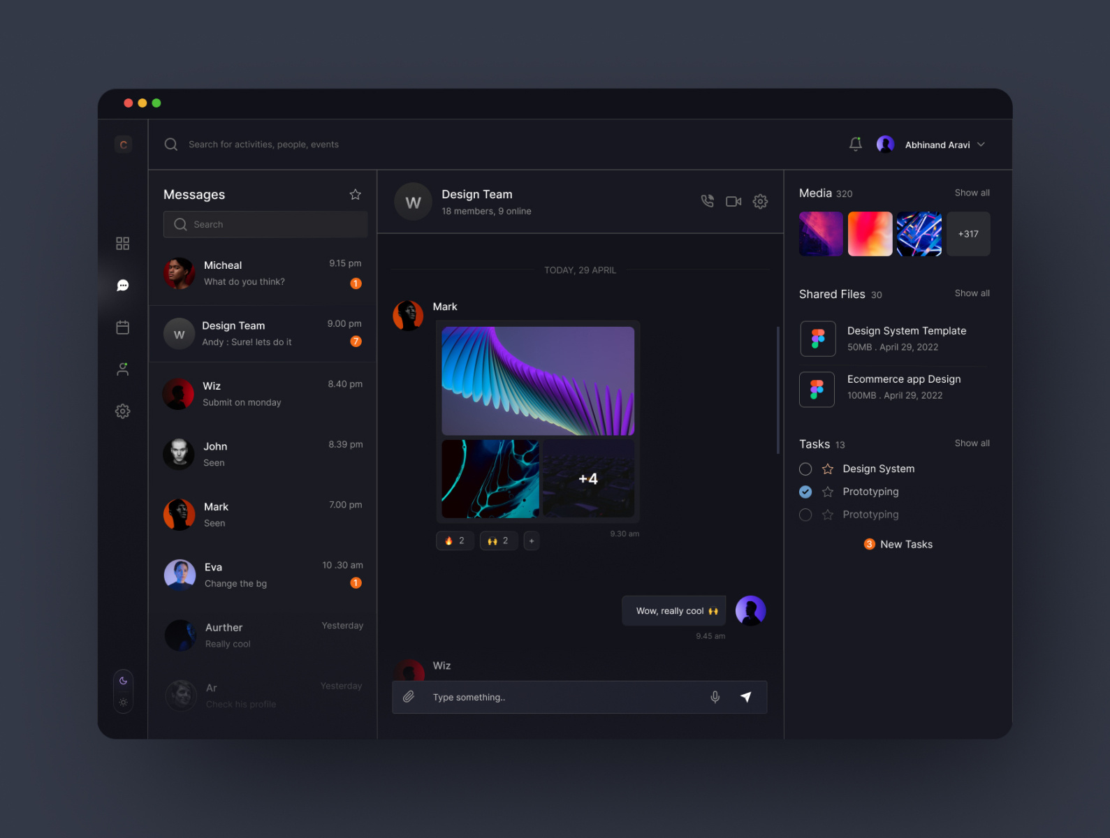 Team management web application- Dashboard by Abhinand aravi on Dribbble
