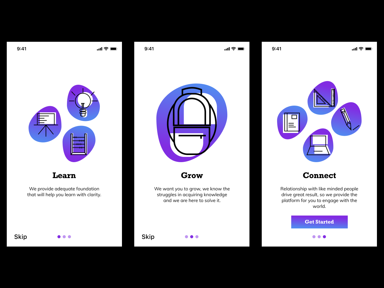 Onboard Screens by madebyDebo on Dribbble
