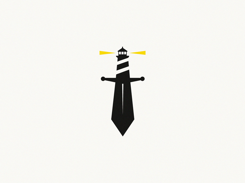 lighthouse sword / logo idea by Yuri Kart on Dribbble