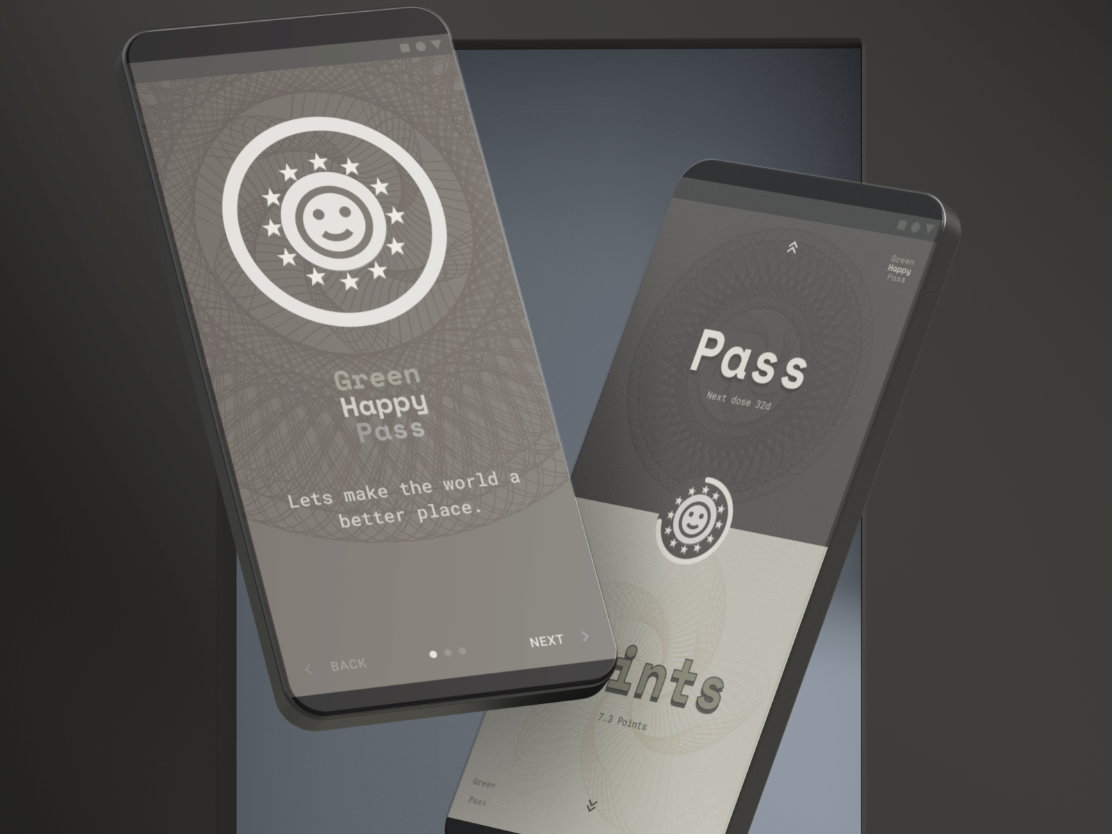 Green Happy Pass - Covid19 passport by Gustaf Garnow on Dribbble