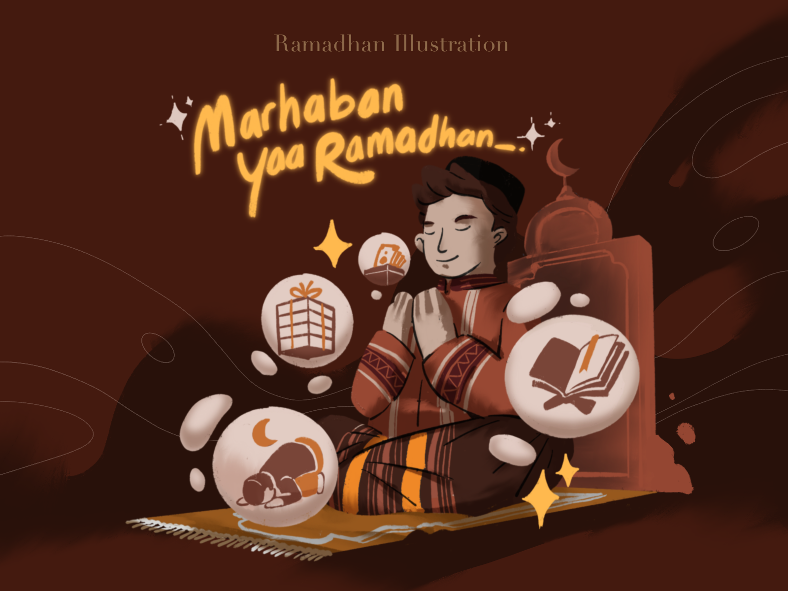 Marhaban Yaa Ramadan Illustration by Labib Ahmadin ⚡️ for Odama on Dribbble
