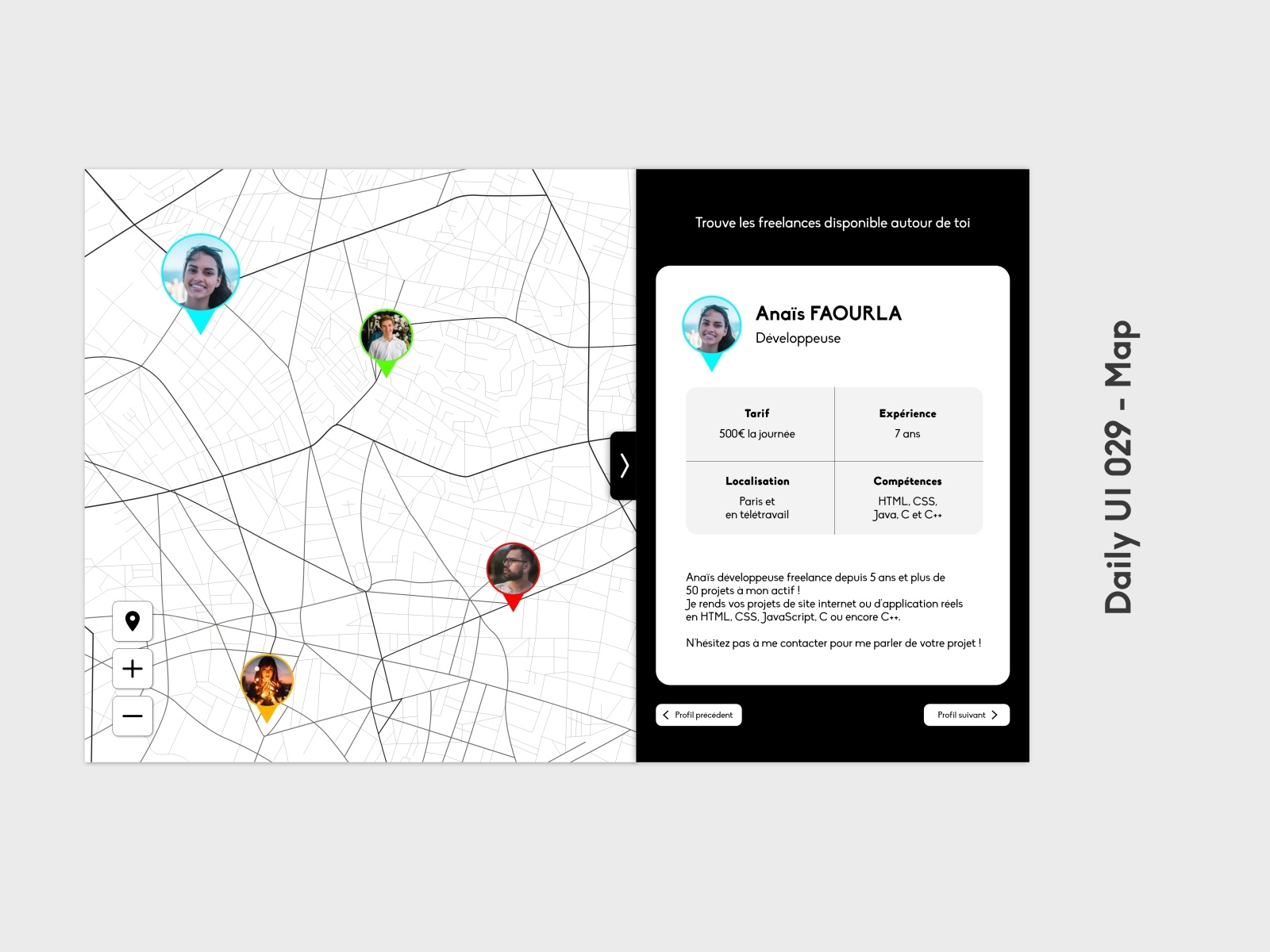 Daily UI 029 - Map by eXIn User on Dribbble