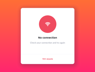 No Internet Connetction by Abhishek gupta on Dribbble