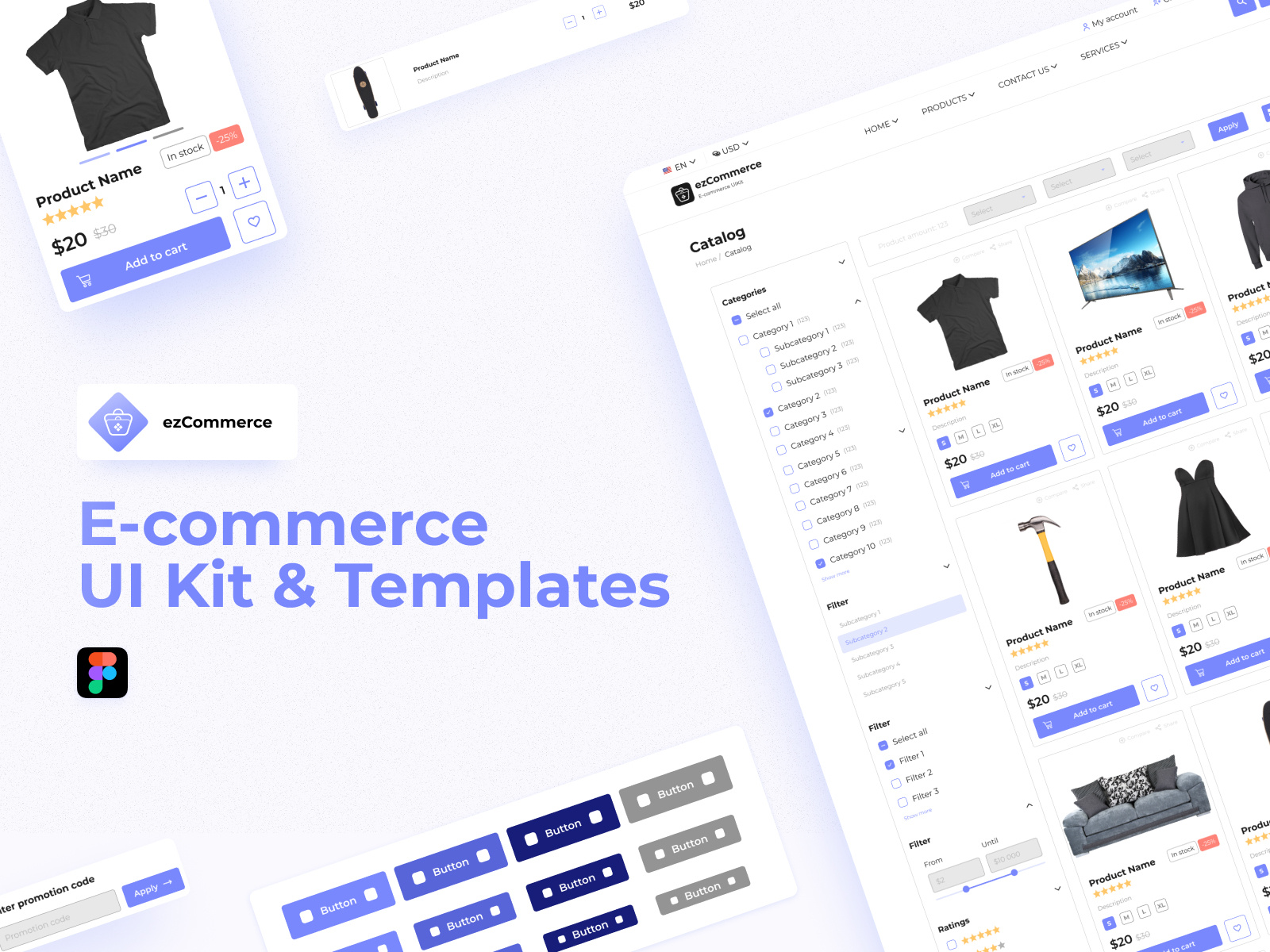ezCommerce - E-Commerce UIKit by Max Shatagin on Dribbble