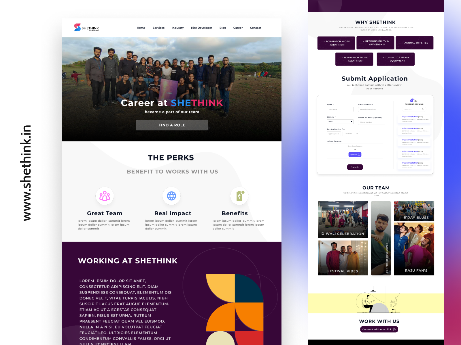 Career page design by SHETHINK PVT LTD on Dribbble