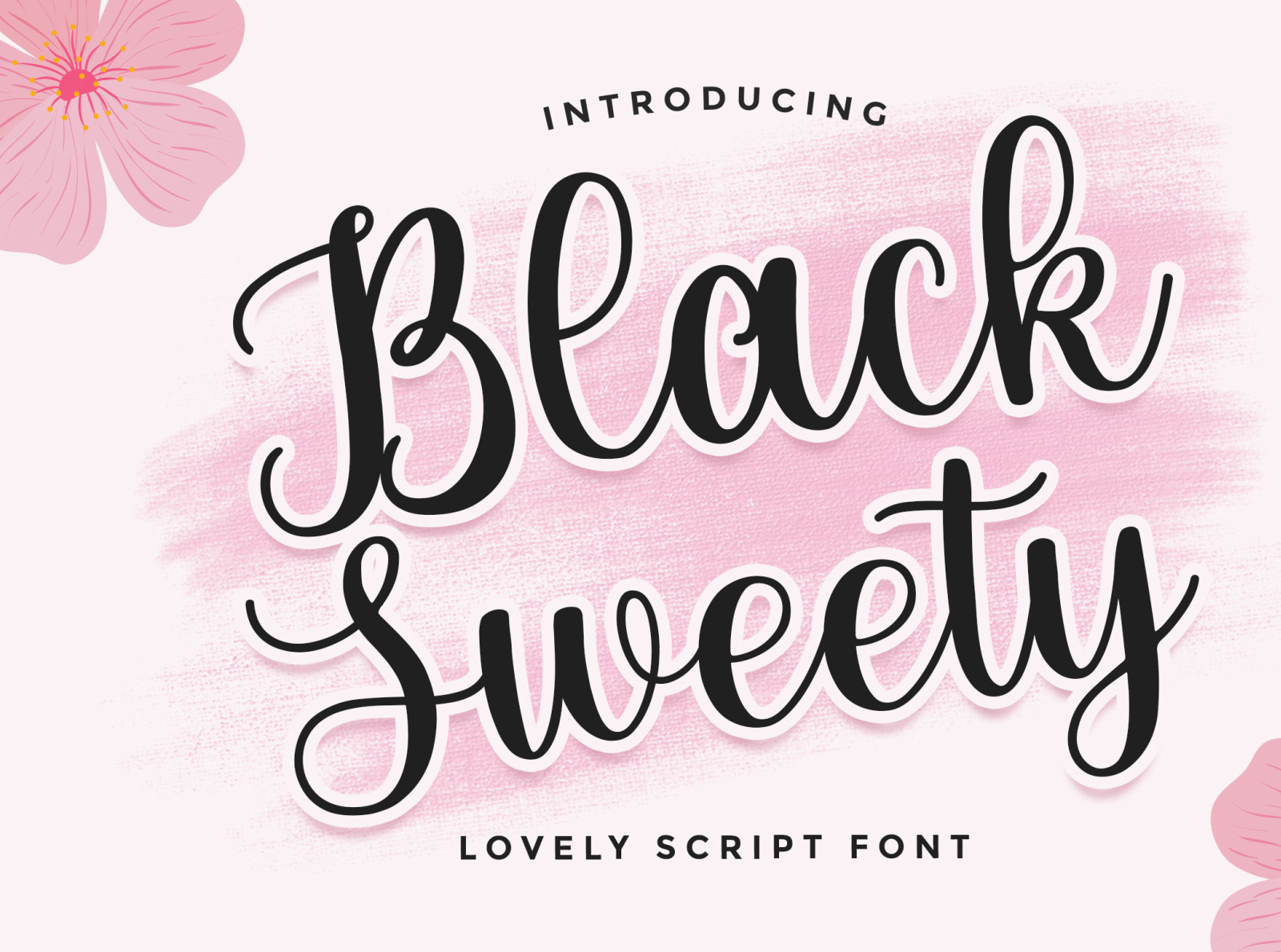 Black Sweety - Lovely Script Font by fokira on Dribbble