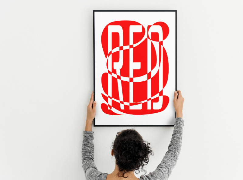 Red poster by Alina on Dribbble