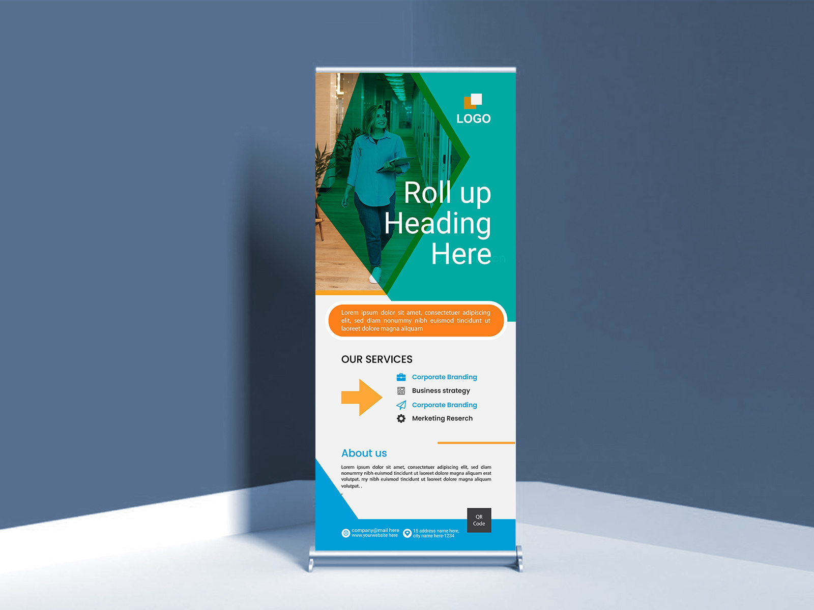 Roll Up Banner Design Template by M H Rahman on Dribbble