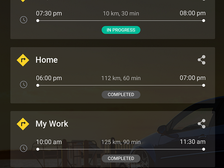 Route Tracking UI by Shikha Gupta _ ️ on Dribbble