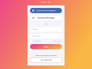 Login/Register Form UX/UI by Sergi Kova on Dribbble