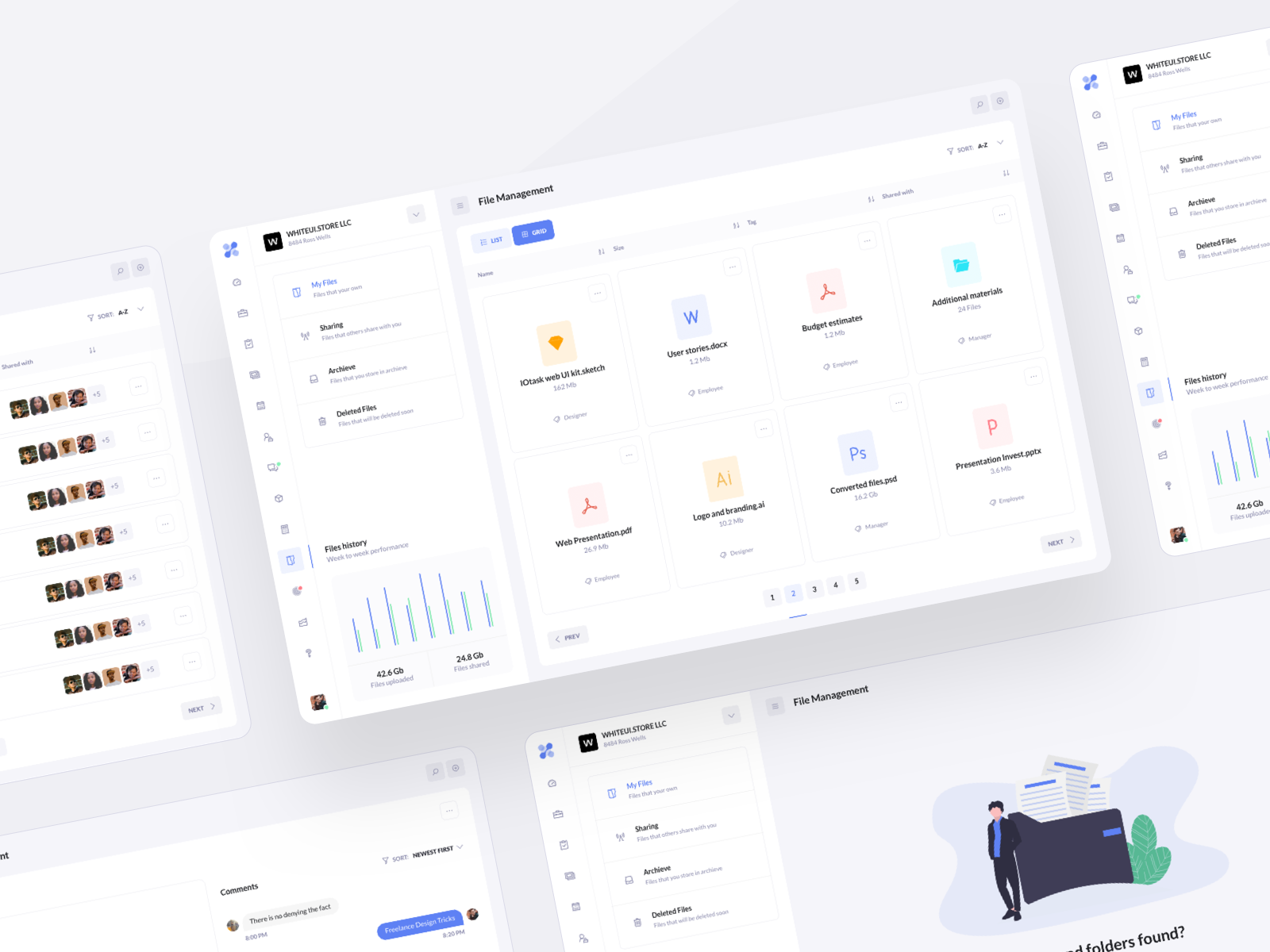 Cloud Storage and Files Management - BetaCRM Web UI Kit by WhiteUI ...