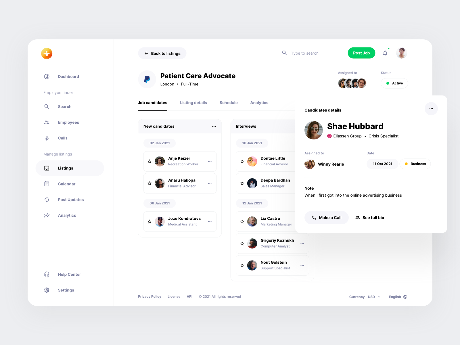 Kanban Desk for Employees and Jobs Management - Workster UI Kit by ...