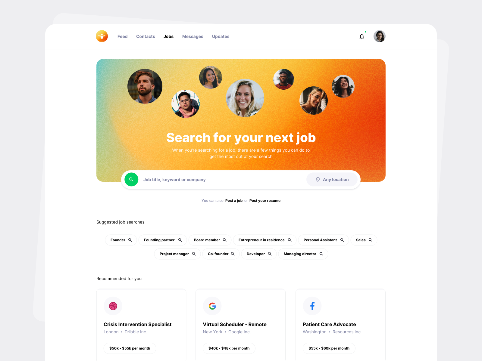 Job Search Results - Workster UI Kit for Job Boards by WhiteUI.Store on ...