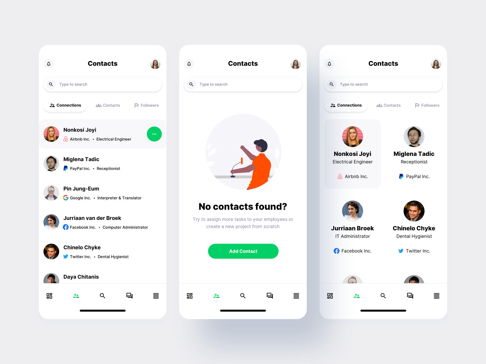 Employees List - Workster UI Kit for Job Boards by WhiteUI.Store on ...