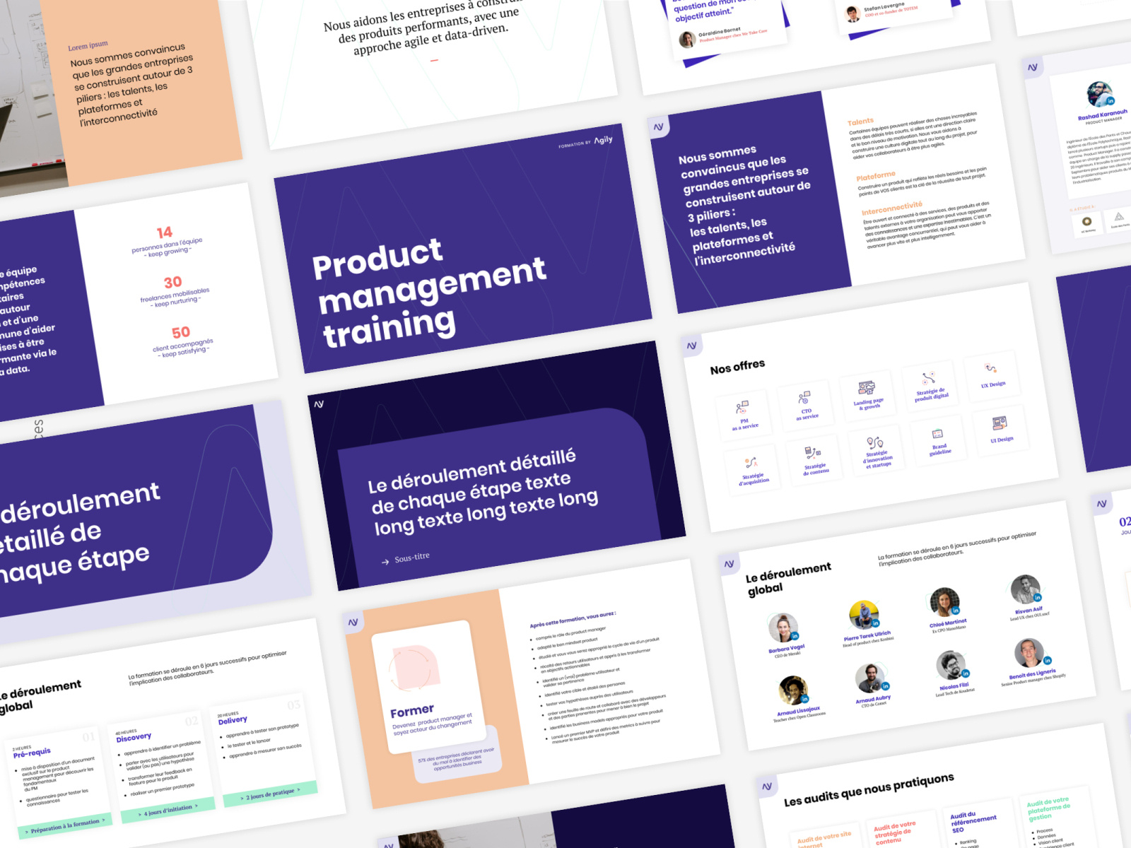 Agily slide template by Anaïs Maxin on Dribbble