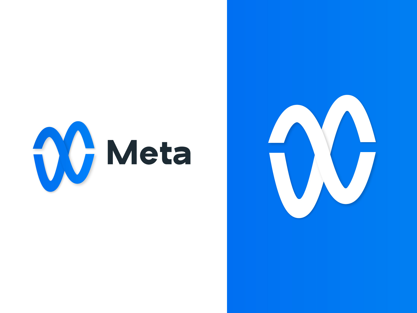 Meta logo by Nupur Akther - Logo Designer on Dribbble