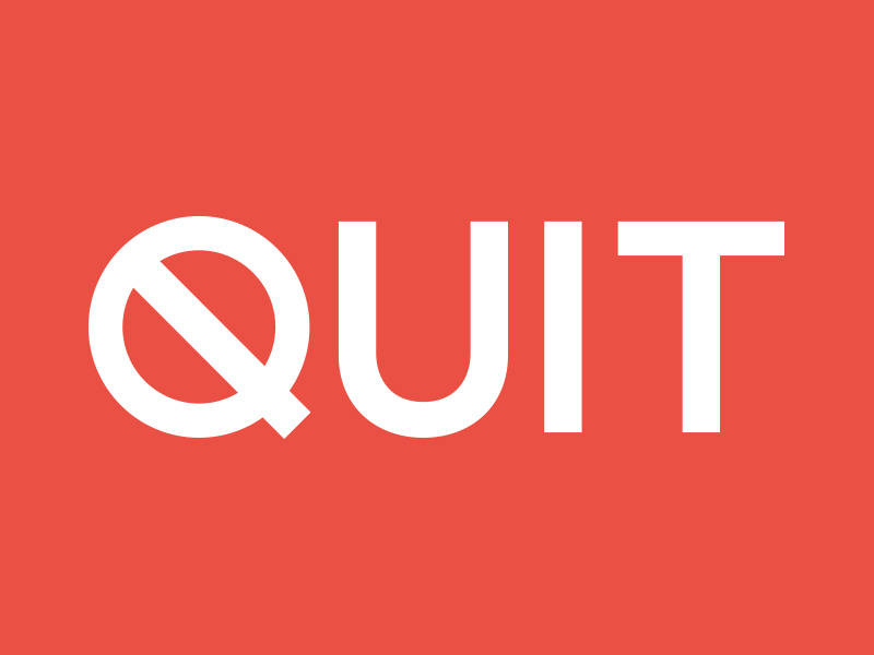 Quit logo for no smoking day by Kieran Reilly on Dribbble