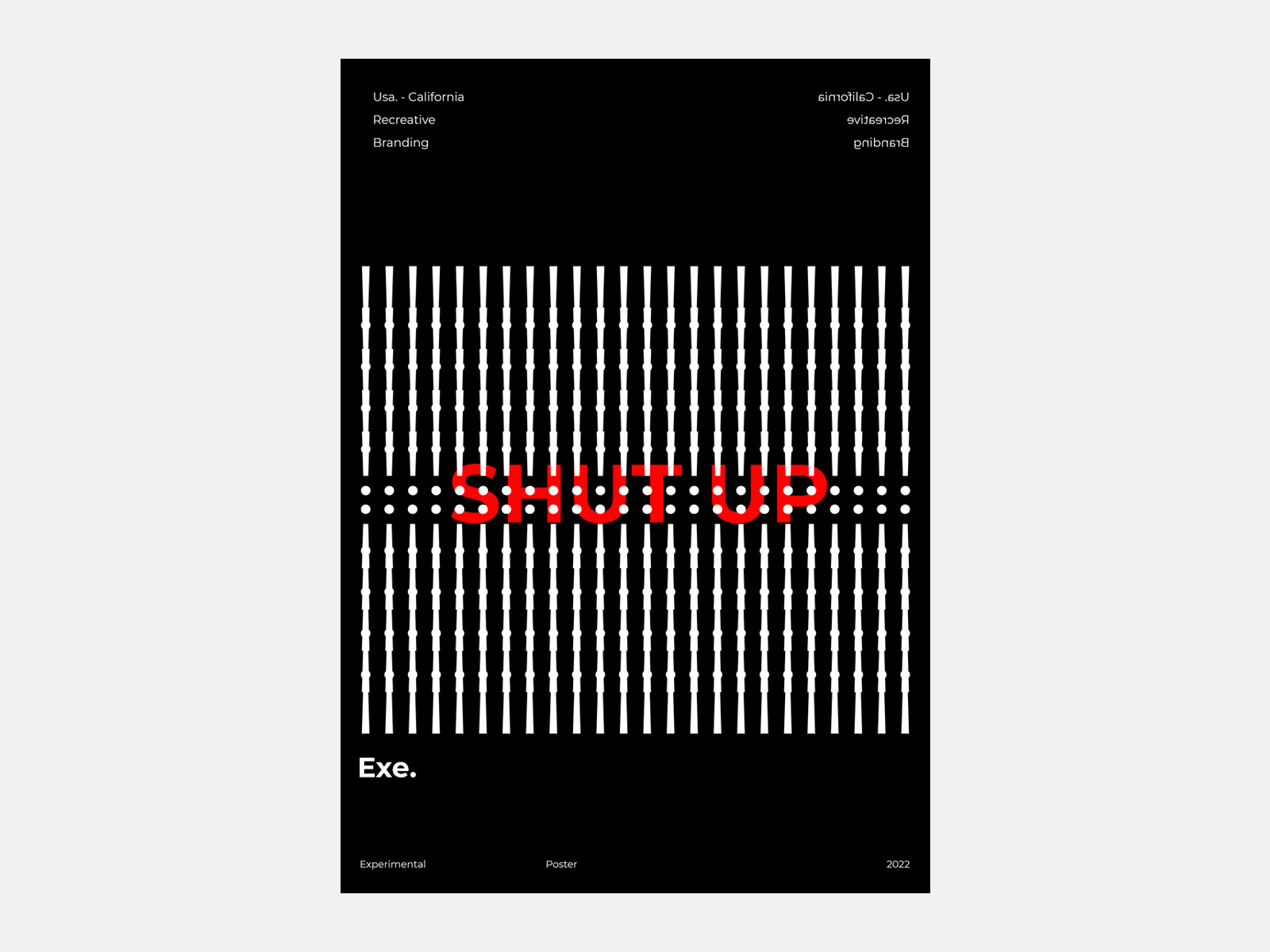 Experimental poster layout by Recreative on Dribbble