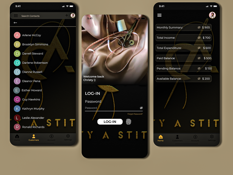 Tailor App by David Gana on Dribbble