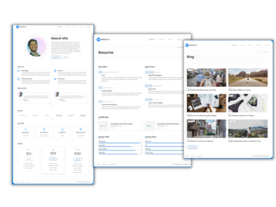 Vcard html5 template-portfolio Responsive design by Masuk Mia on Dribbble